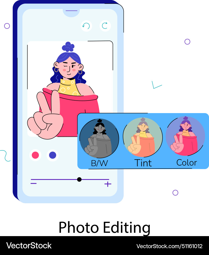 Photo editing Royalty Free Vector Image - VectorStock