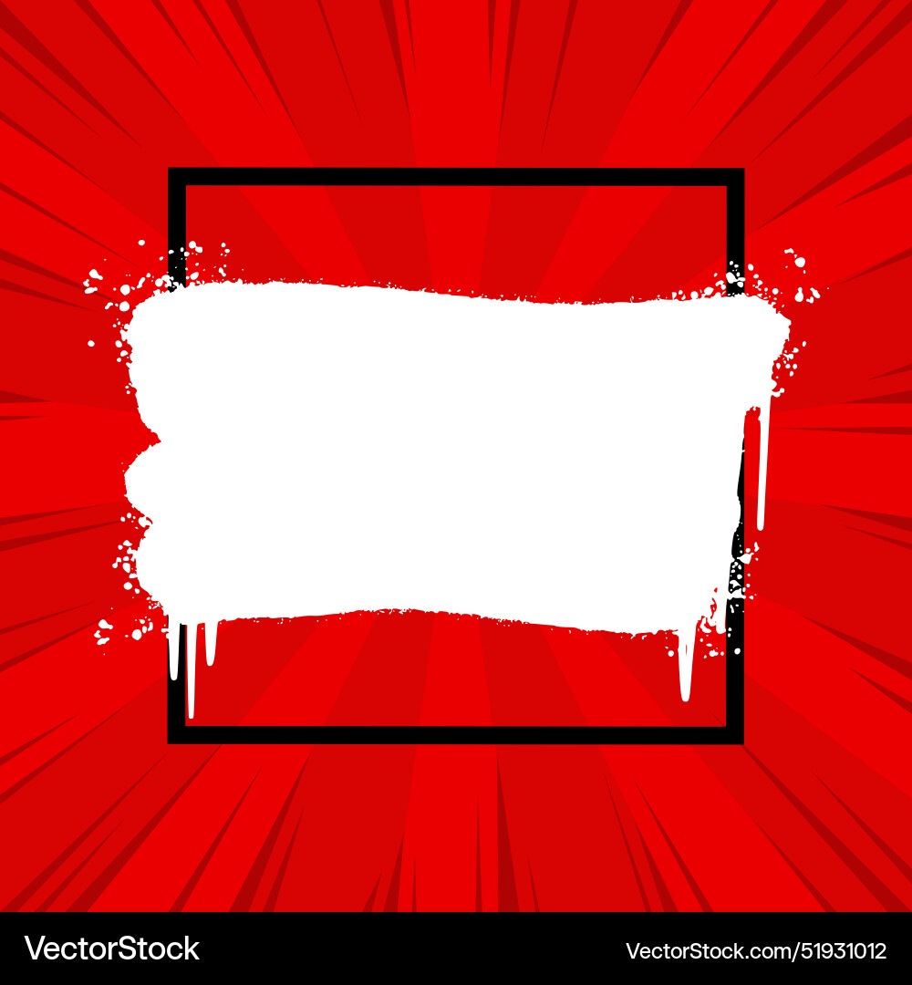 Red pop art comic book background air brush Vector Image