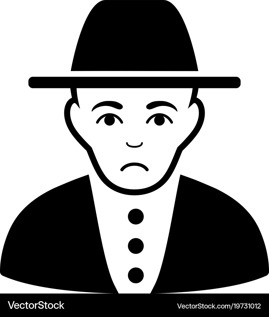 Sad jew black icon Royalty Free Vector Image - VectorStock