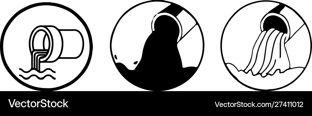 Waste water icon on white background Royalty Free Vector