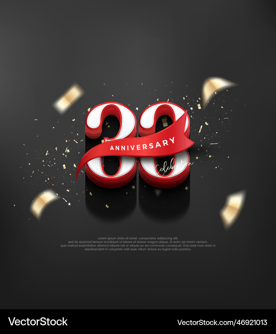 Classic design number to celebrate the 33rd Vector Image