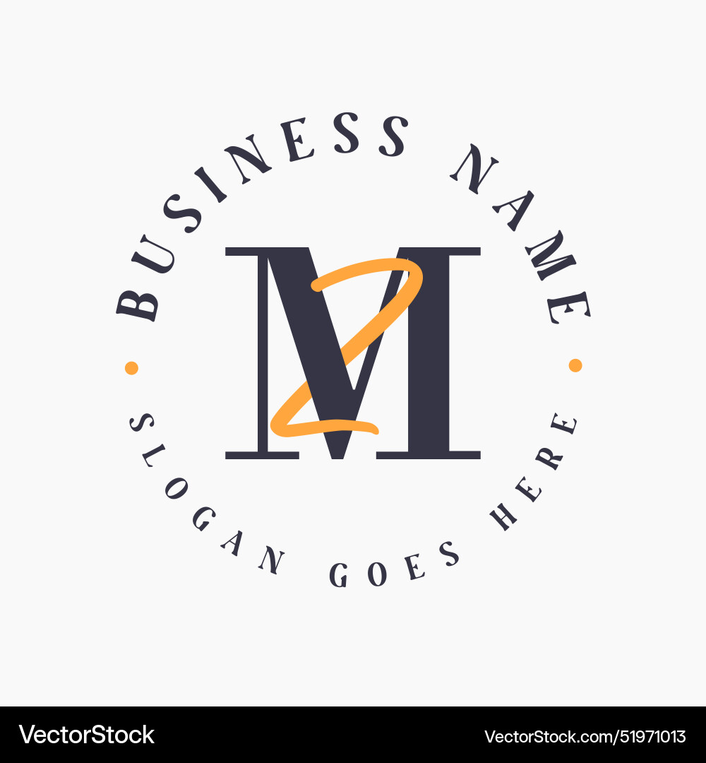 Elegant letter mz initials logo for corporate Vector Image