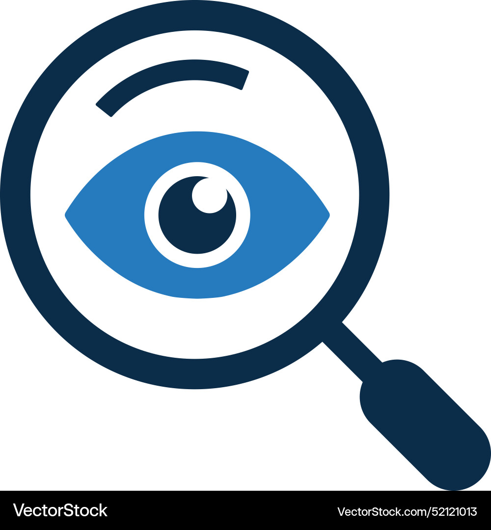 Eye search icon Royalty Free Vector Image - VectorStock