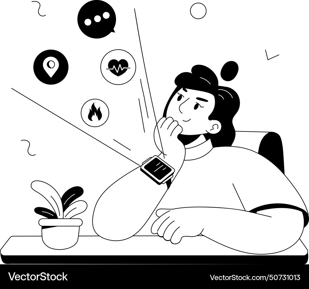 Hologram watch Royalty Free Vector Image - VectorStock