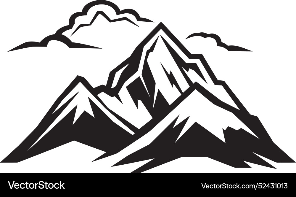 Obsidian landscapesblackened summit Royalty Free Vector