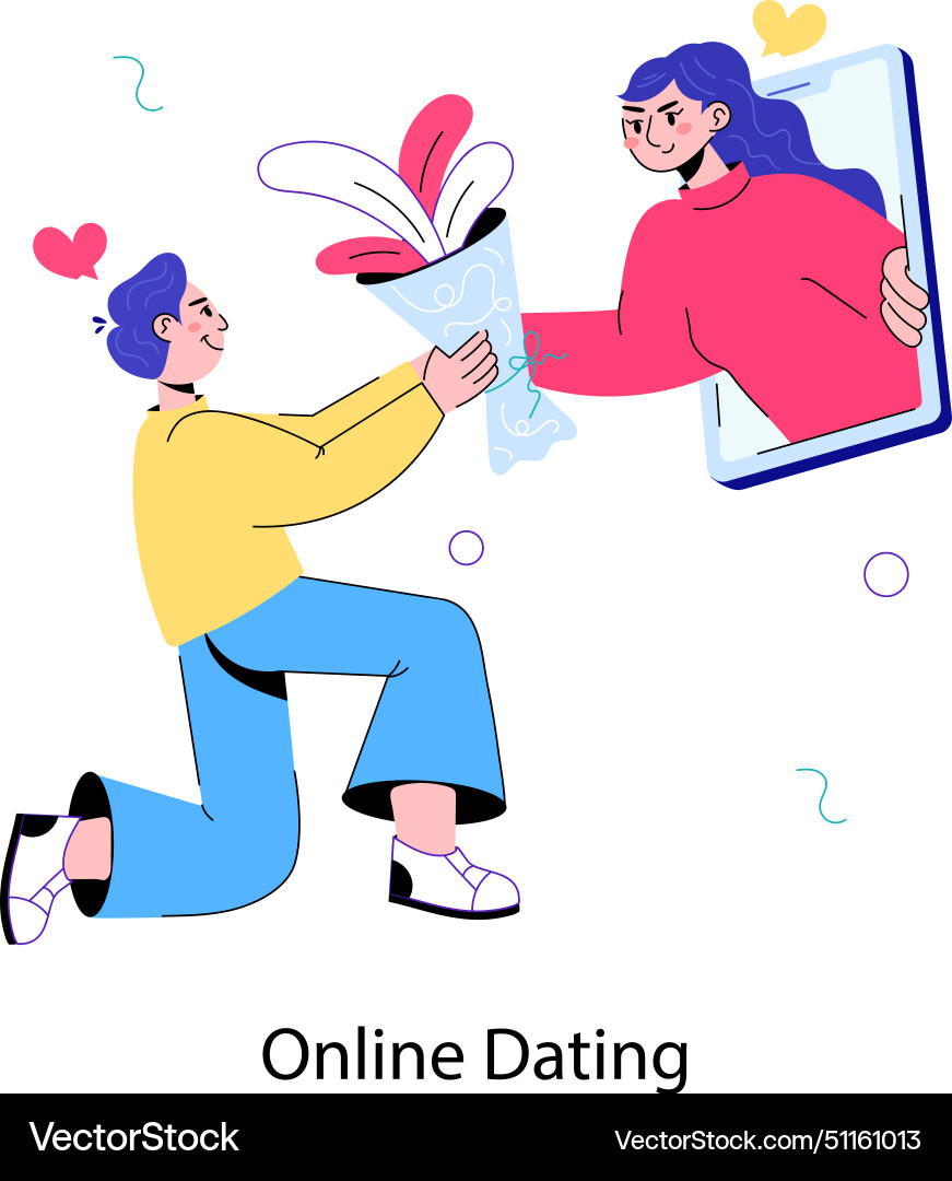 Online dating Royalty Free Vector Image - VectorStock