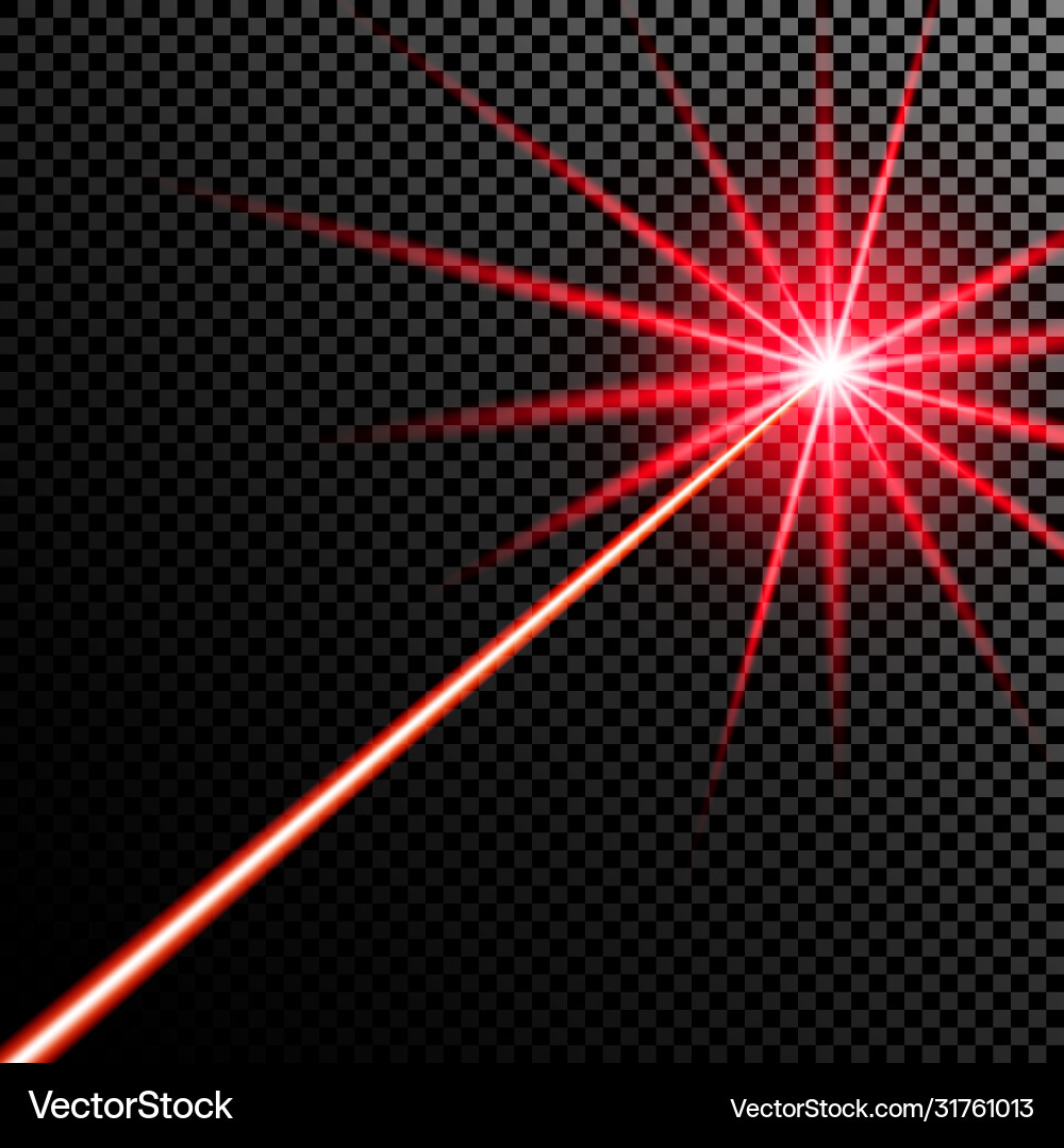 Red laser beam Royalty Free Vector Image - VectorStock