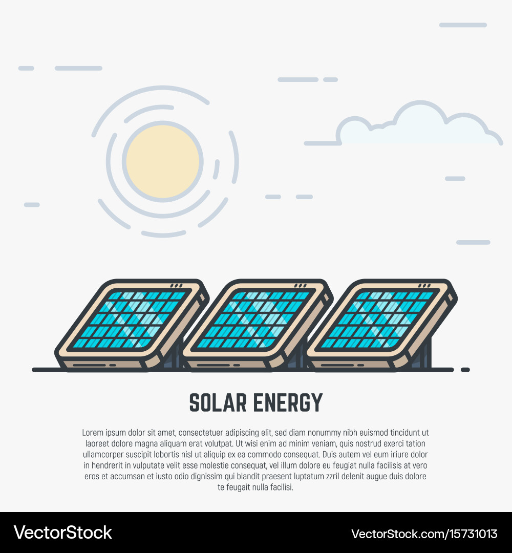 Solar panels Royalty Free Vector Image - VectorStock