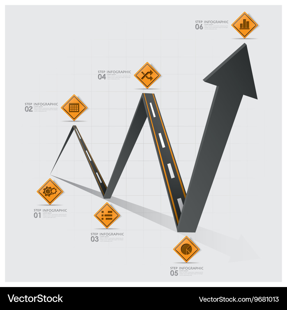 Straßen- und Straßenverkehrszeichen Pfeildiagramm