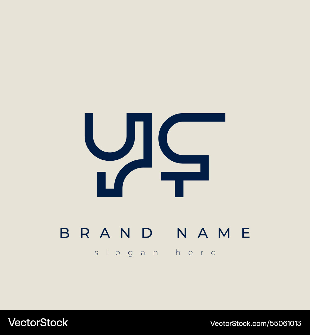 Yf Alphabet Buchstaben Symbol Logo Lizenzfreies Vektorbild