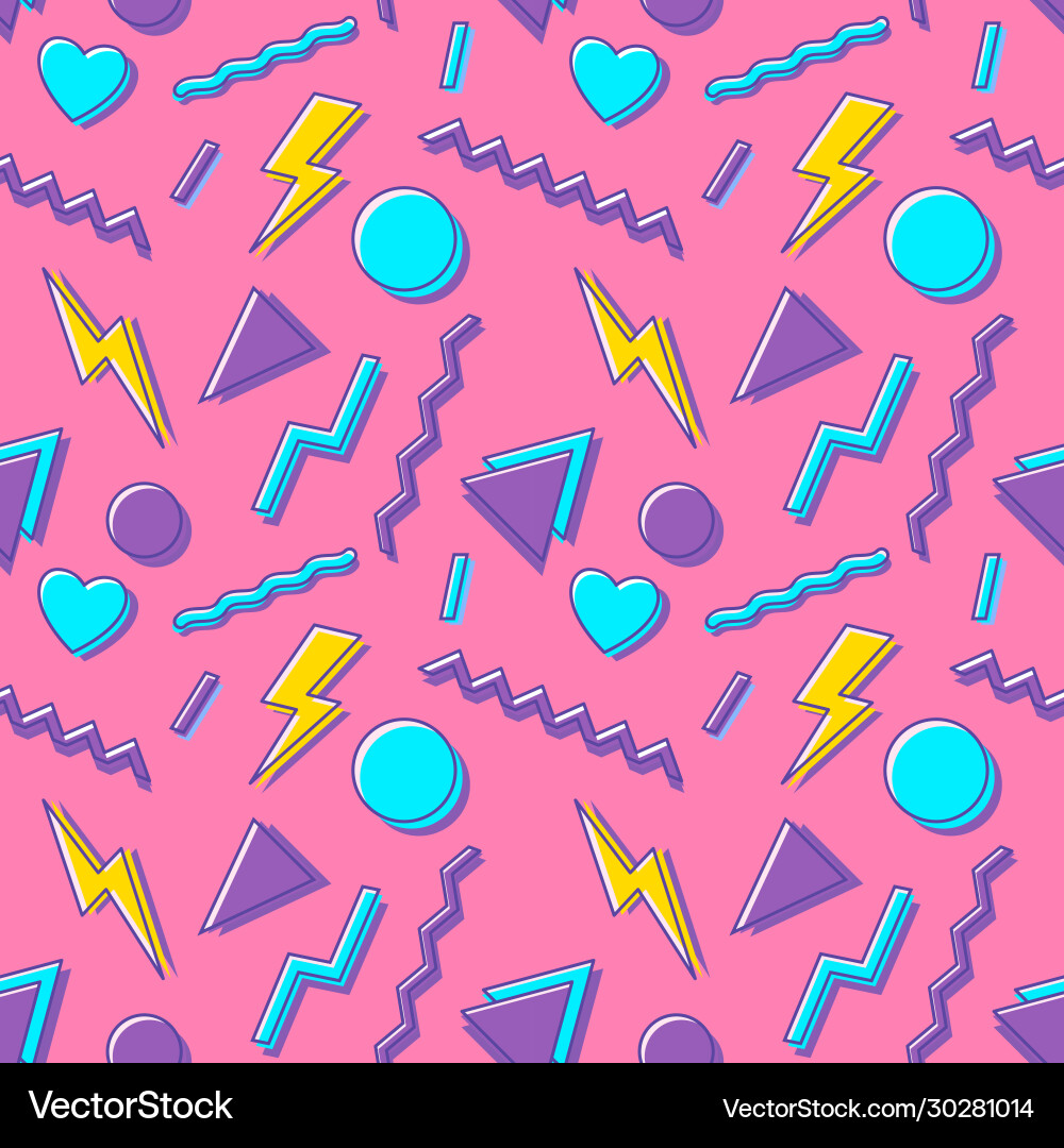 90s seamless pattern Royalty Free Vector Image