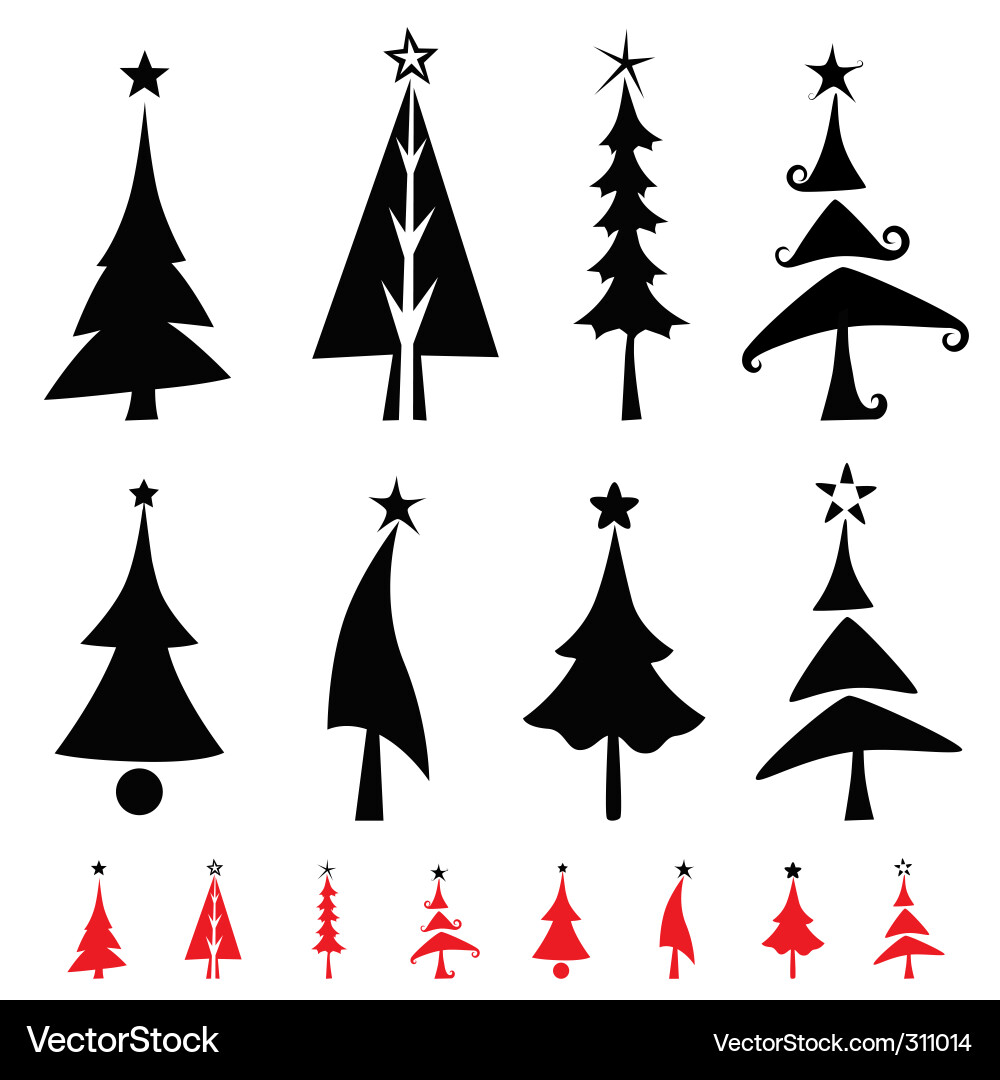 Christmas pine tree Royalty Free Vector Image - VectorStock
