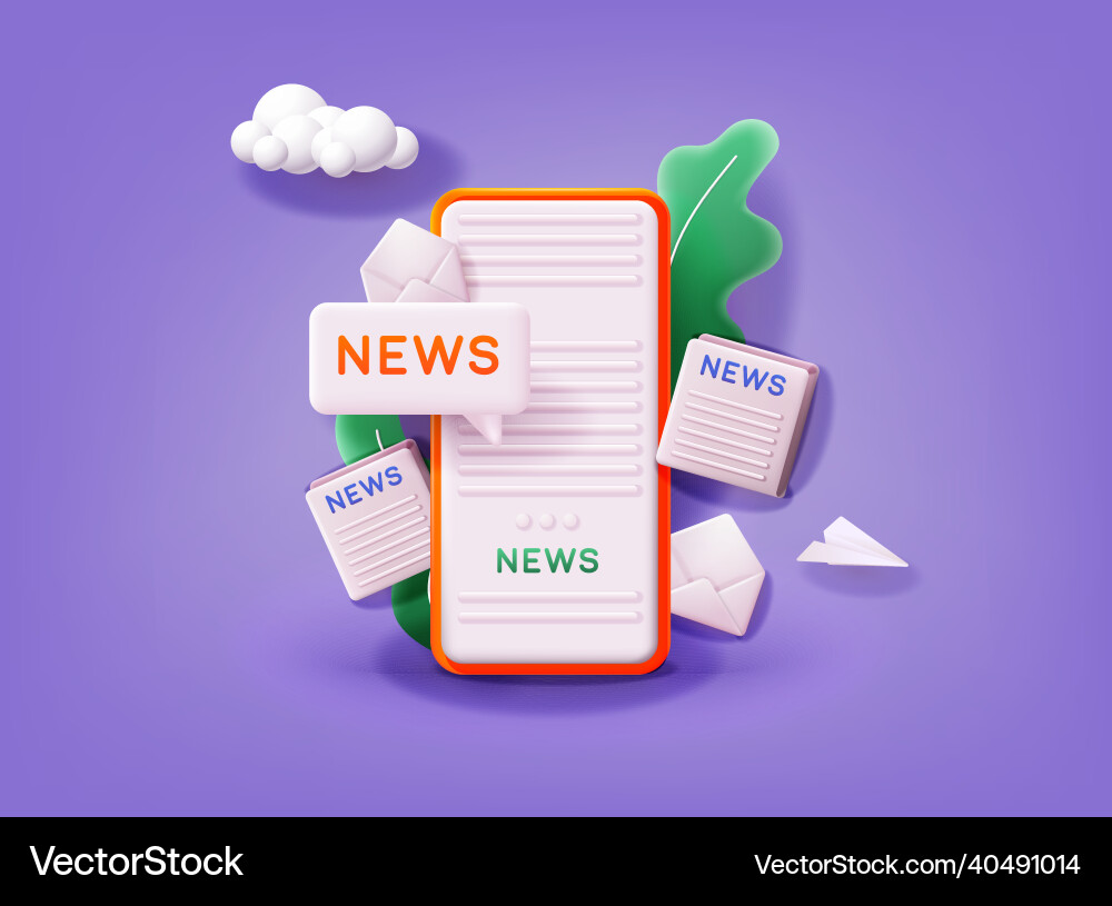 Concept news update webpage information Royalty Free Vector