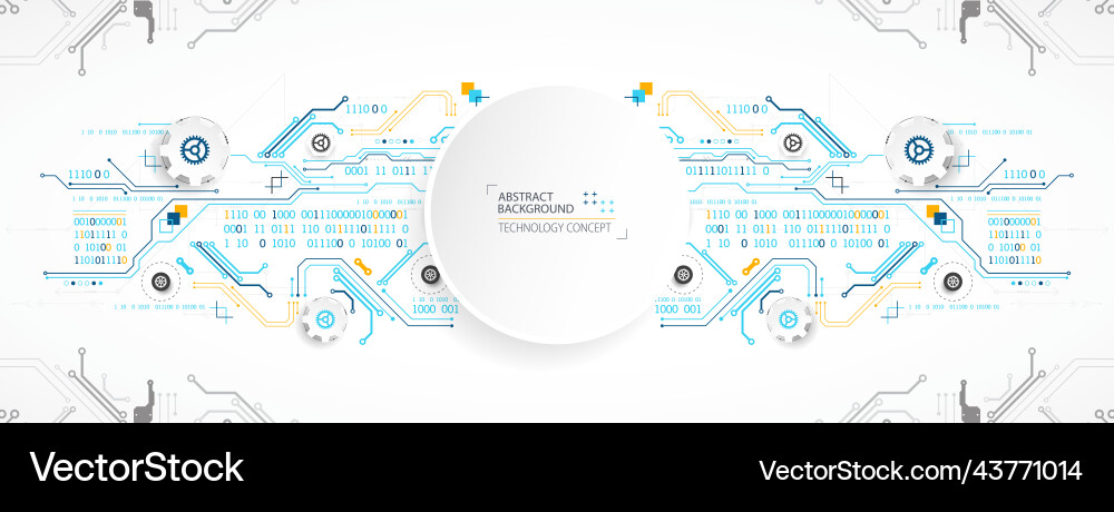 Hi-tech digital technology and engineering theme Vector Image