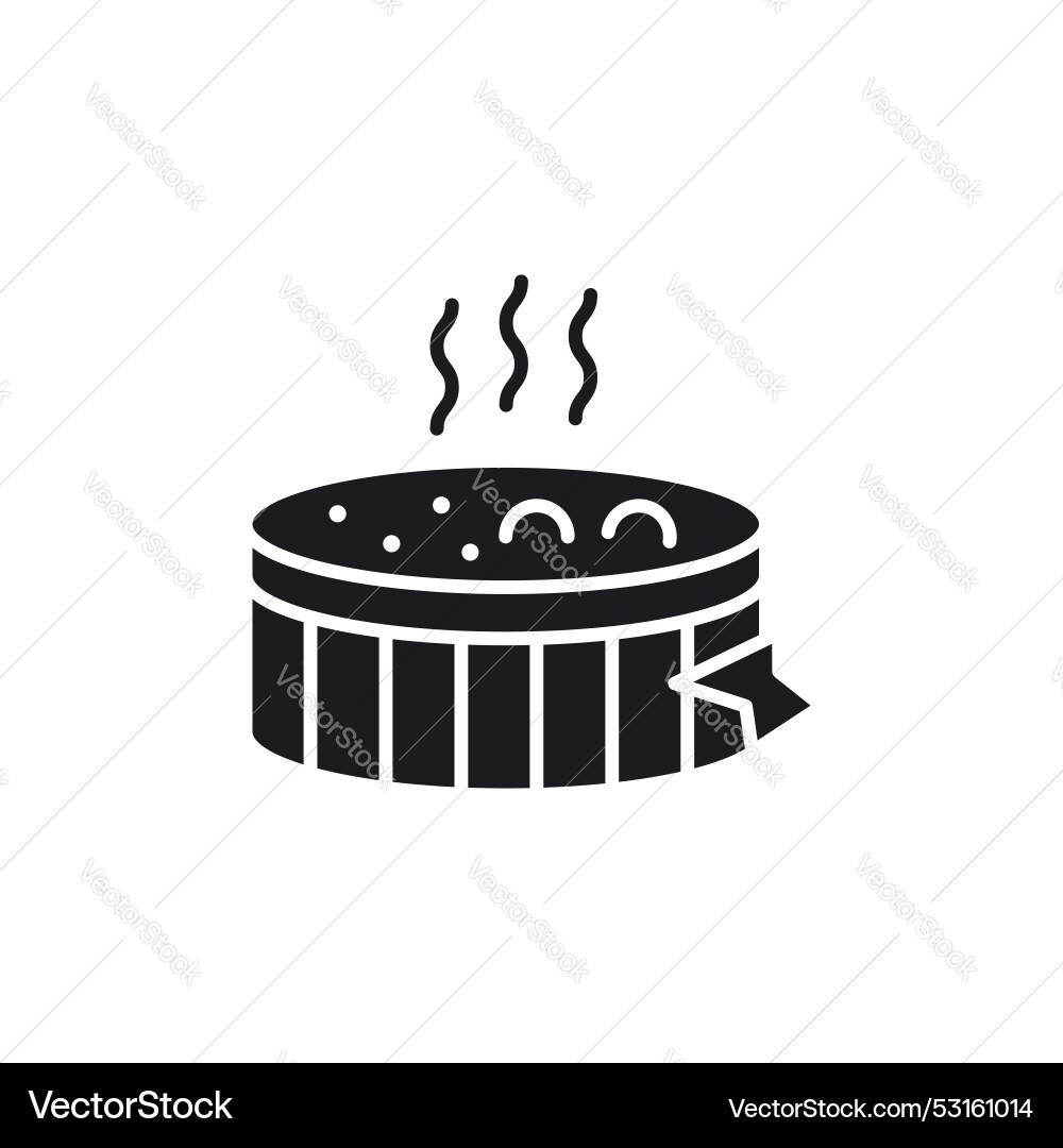 Hot jacuzzi tub icon symbol on white background Vector Image
