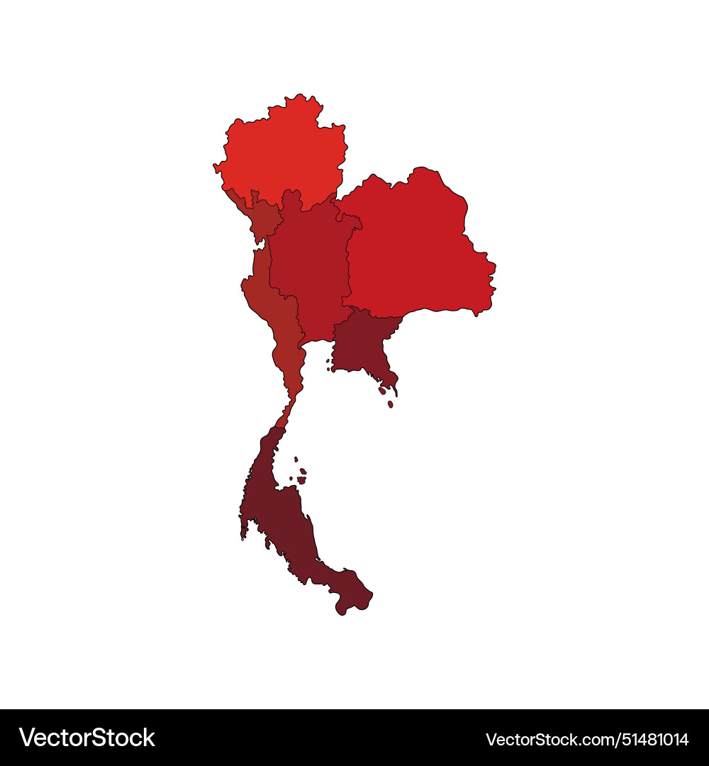 Thailand detailed map icon Royalty Free Vector Image