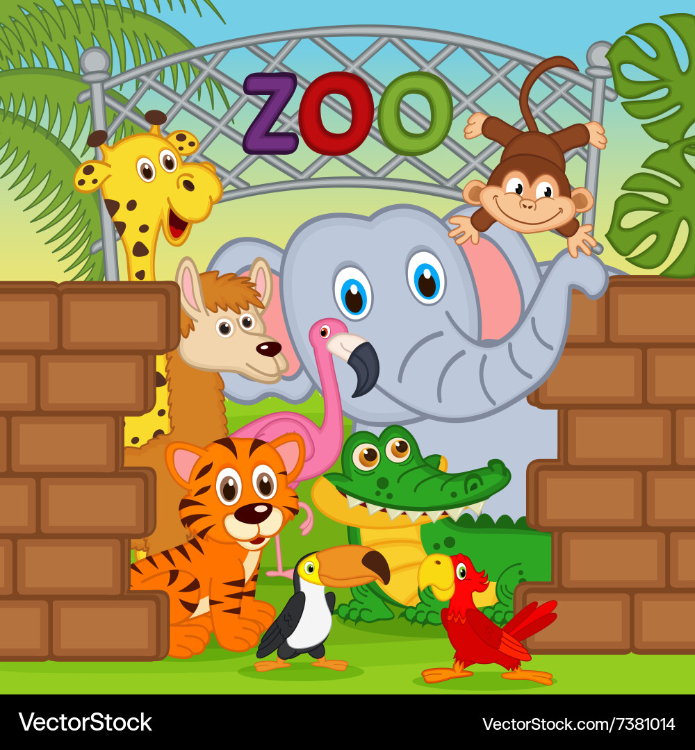 Zoo Animals Collection Royalty Free Vector Image