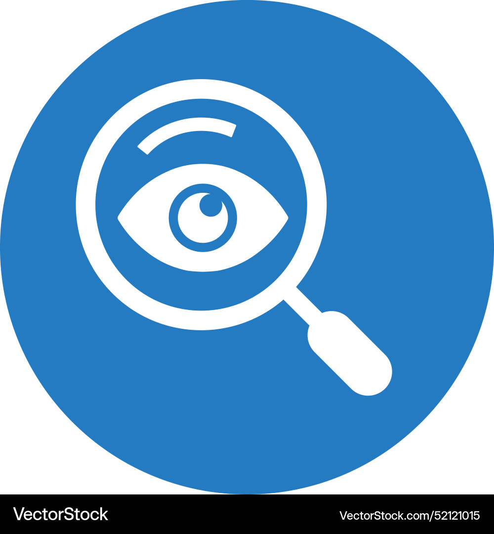 Eye search icon Royalty Free Vector Image - VectorStock