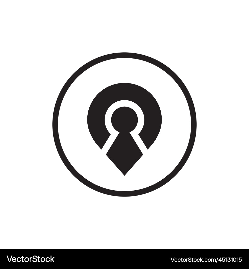 Human location logo map pin template Royalty Free Vector