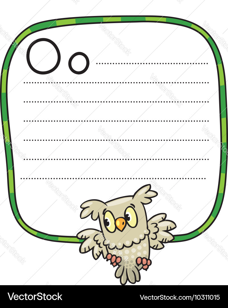 Little owl for abc alphabet o Royalty Free Vector Image
