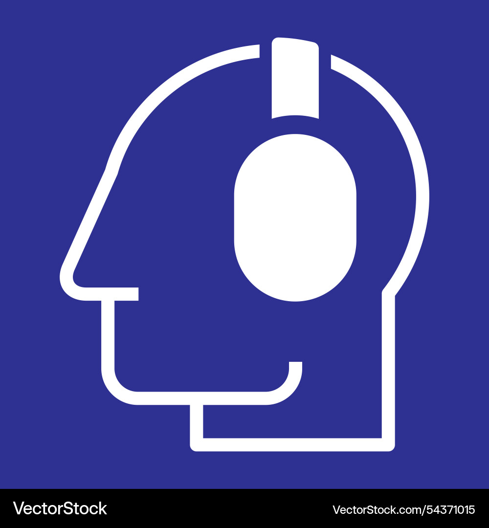 Safety hearing protection icon Royalty Free Vector Image