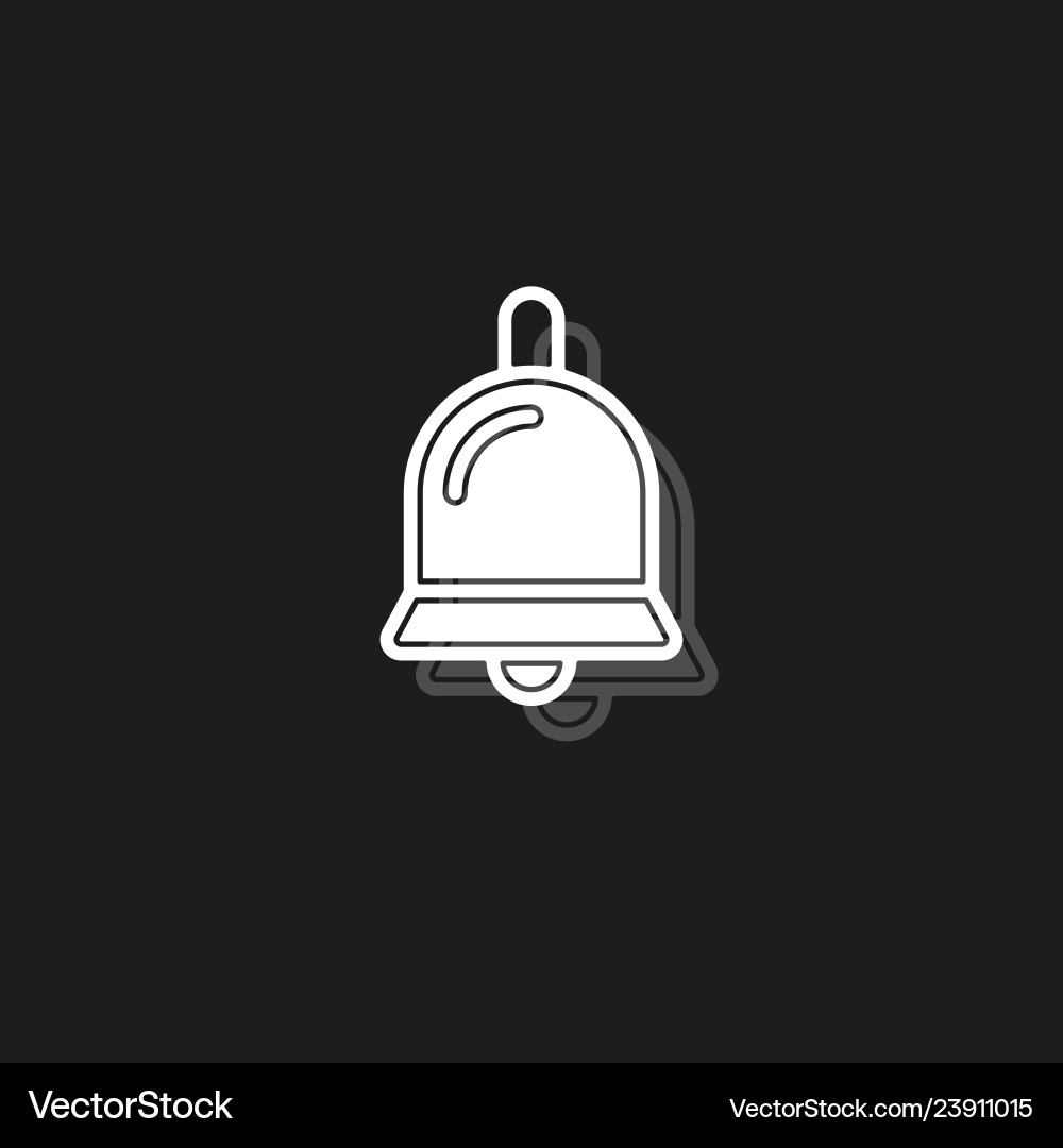 Simple bell icon Royalty Free Vector Image - VectorStock