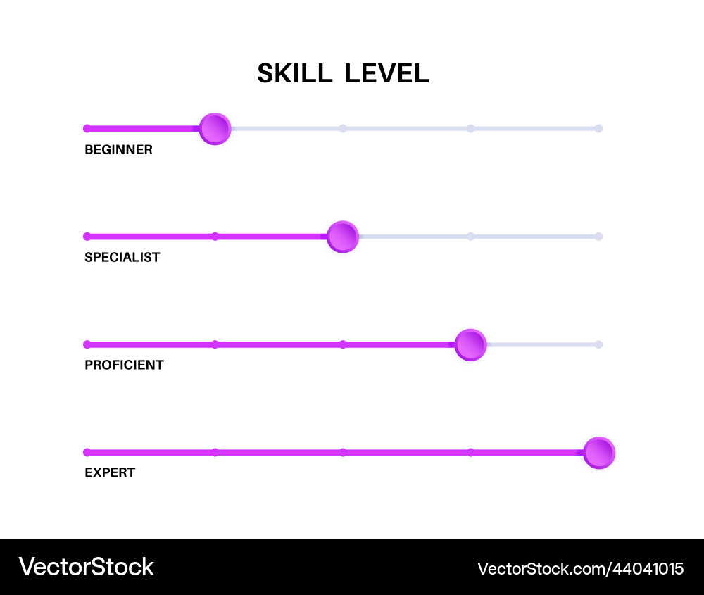 Skill level diagram Royalty Free Vector Image - VectorStock