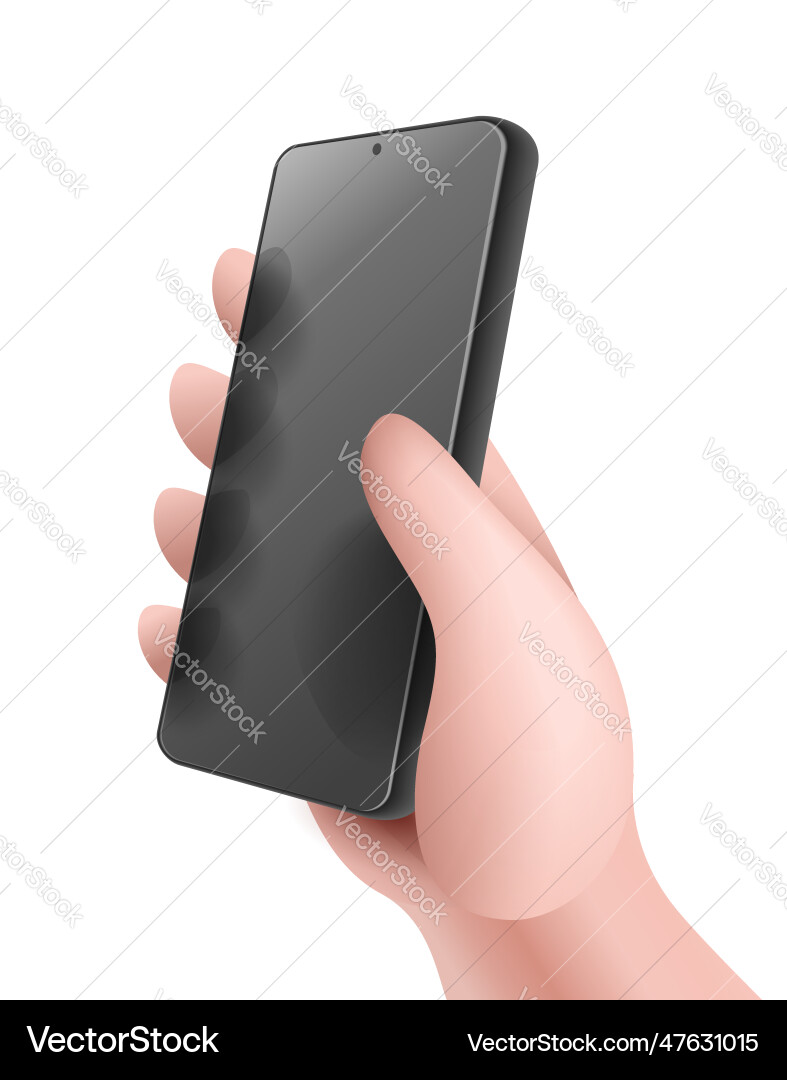 Smartphone in the hand mobile Royalty Free Vector Image