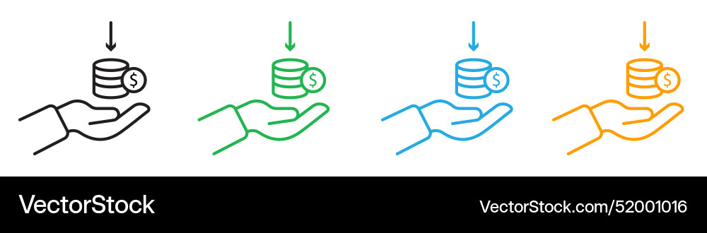 Borrower icon showcasing financial loan Royalty Free Vector