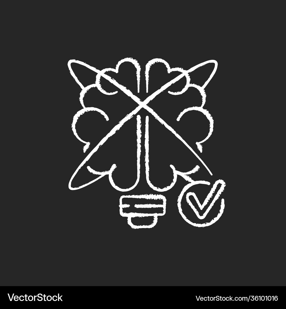 Creative problem solving chalk white icons set Vector Image