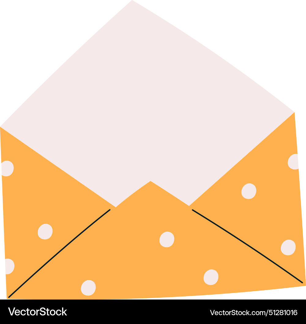 Envelope with dotted pattern Royalty Free Vector Image