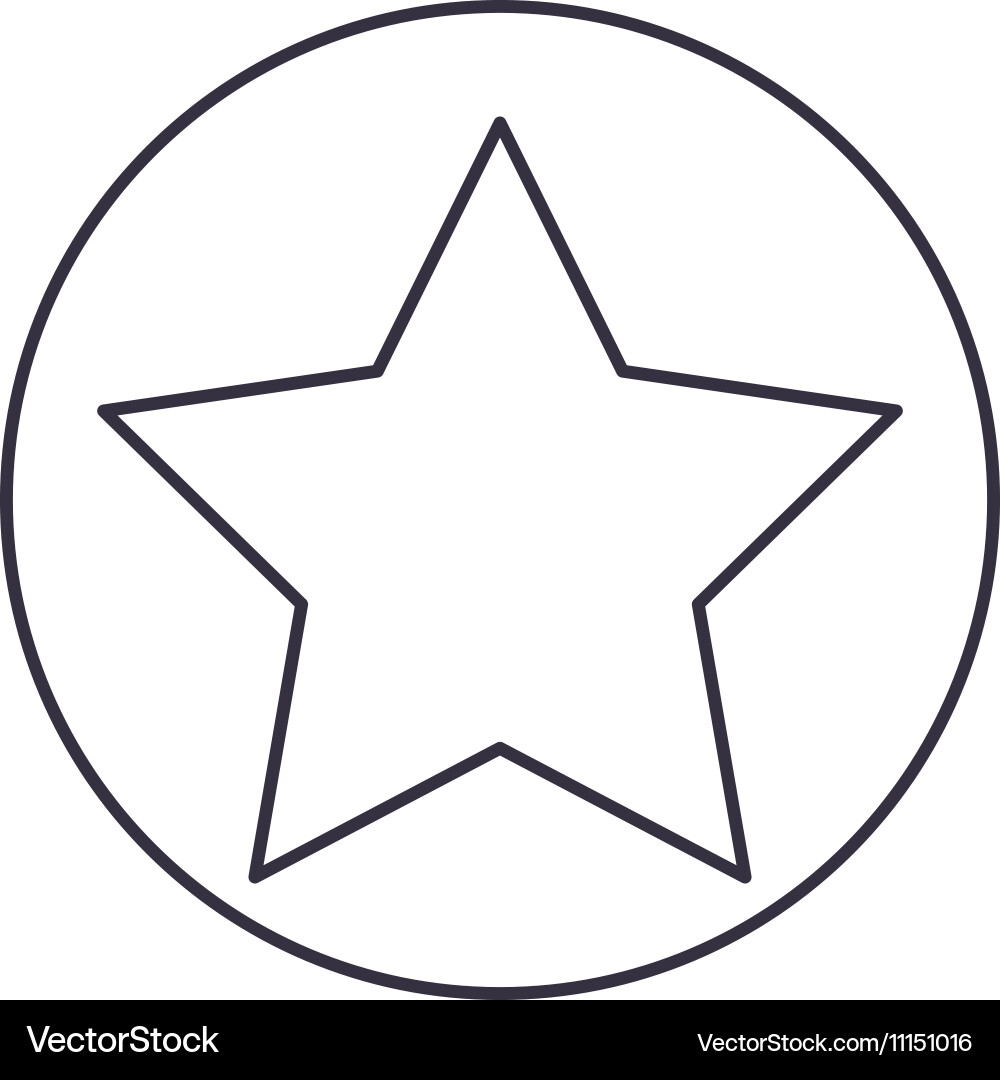Isolated star inside circle design Royalty Free Vector Image