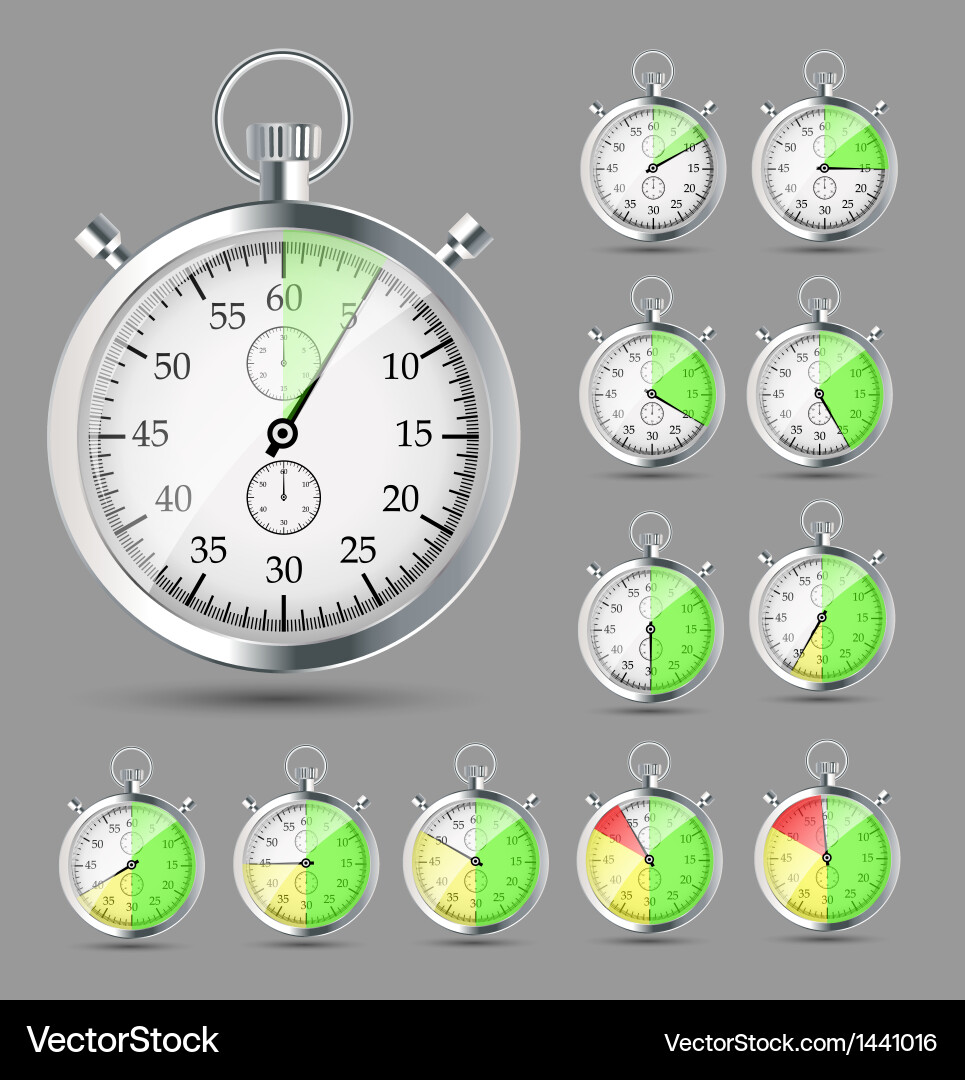 Modern Stopwatch Clock Royalty Free Vector Image