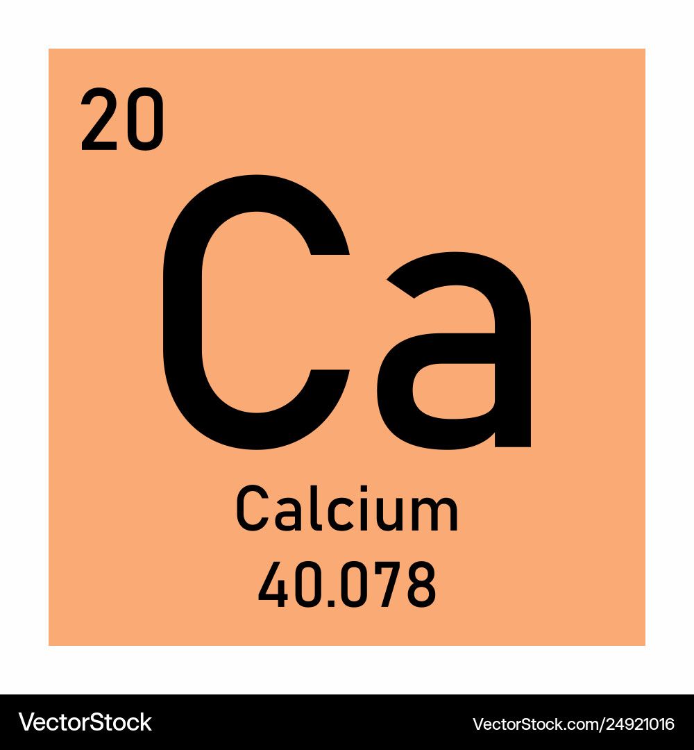 Periodic table element calcium icon Royalty Free Vector