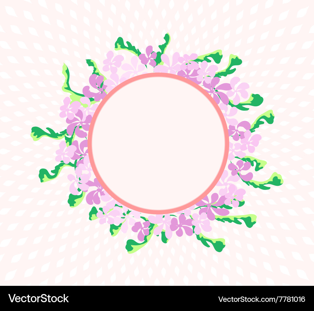Round floral frame Royalty Free Vector Image - VectorStock