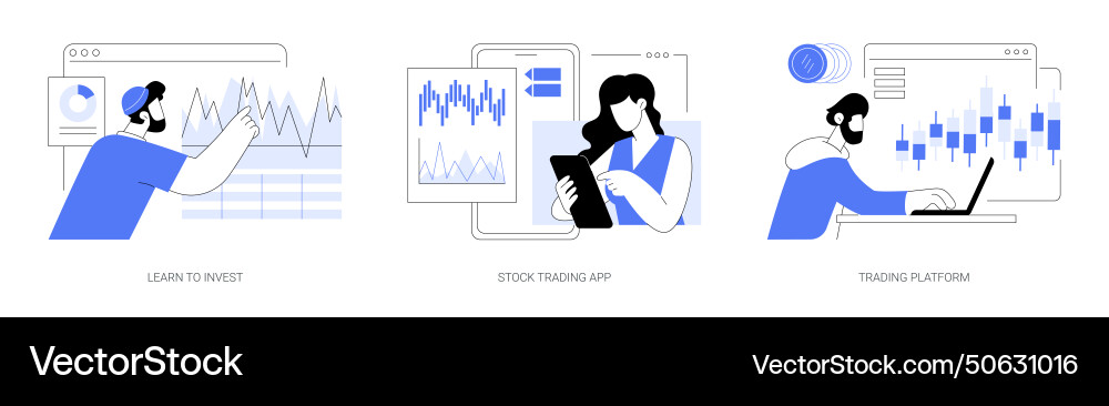 Stock trade isolated cartoon Royalty Free Vector Image