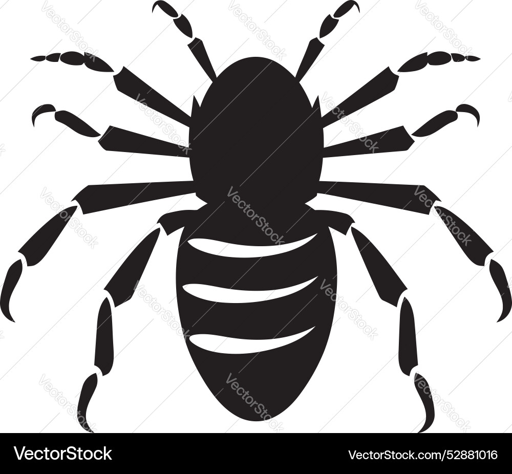 Termite infestation black beauty insect logo Vector Image