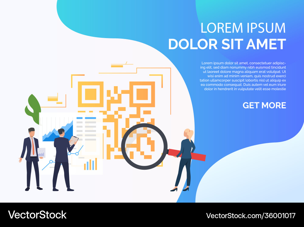 Business people analyzing financial data Vector Image