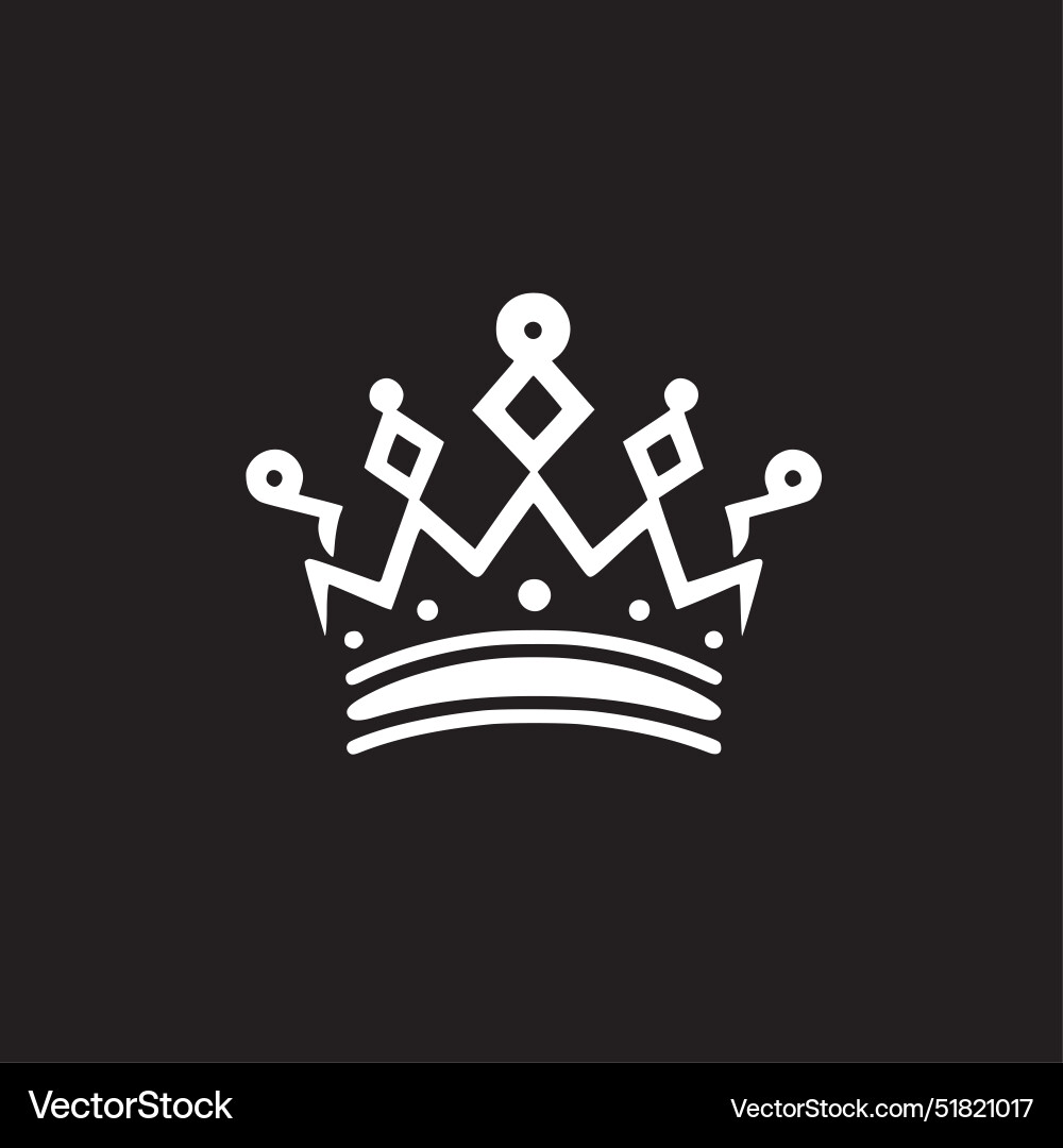 Crown - black and white isolated icon Royalty Free Vector
