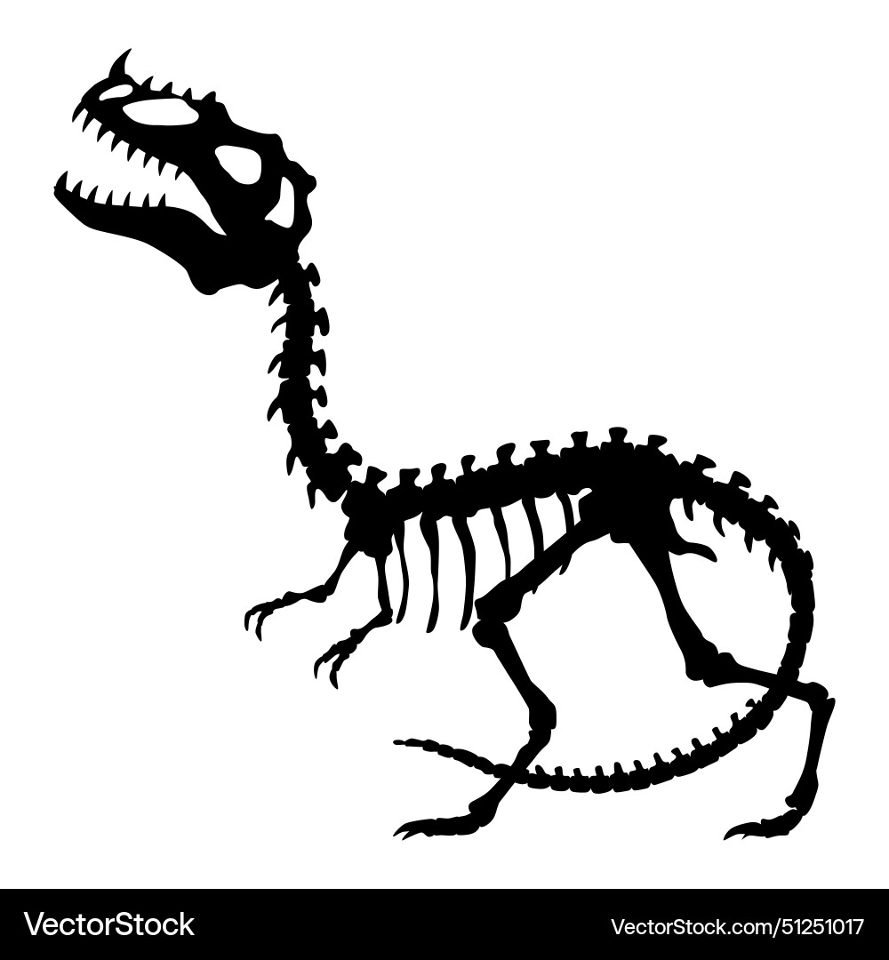 Dinosaur skeleton dino monsters icon shape Vector Image