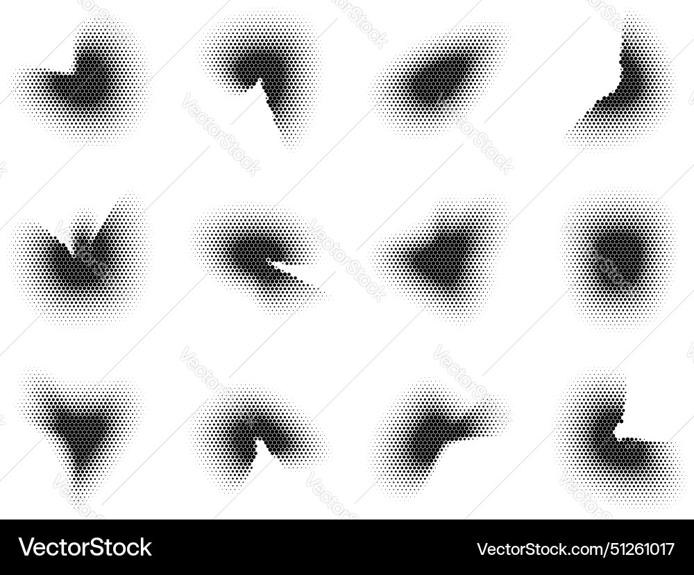 Halftone hexagon pattern reprographic technique Vector Image