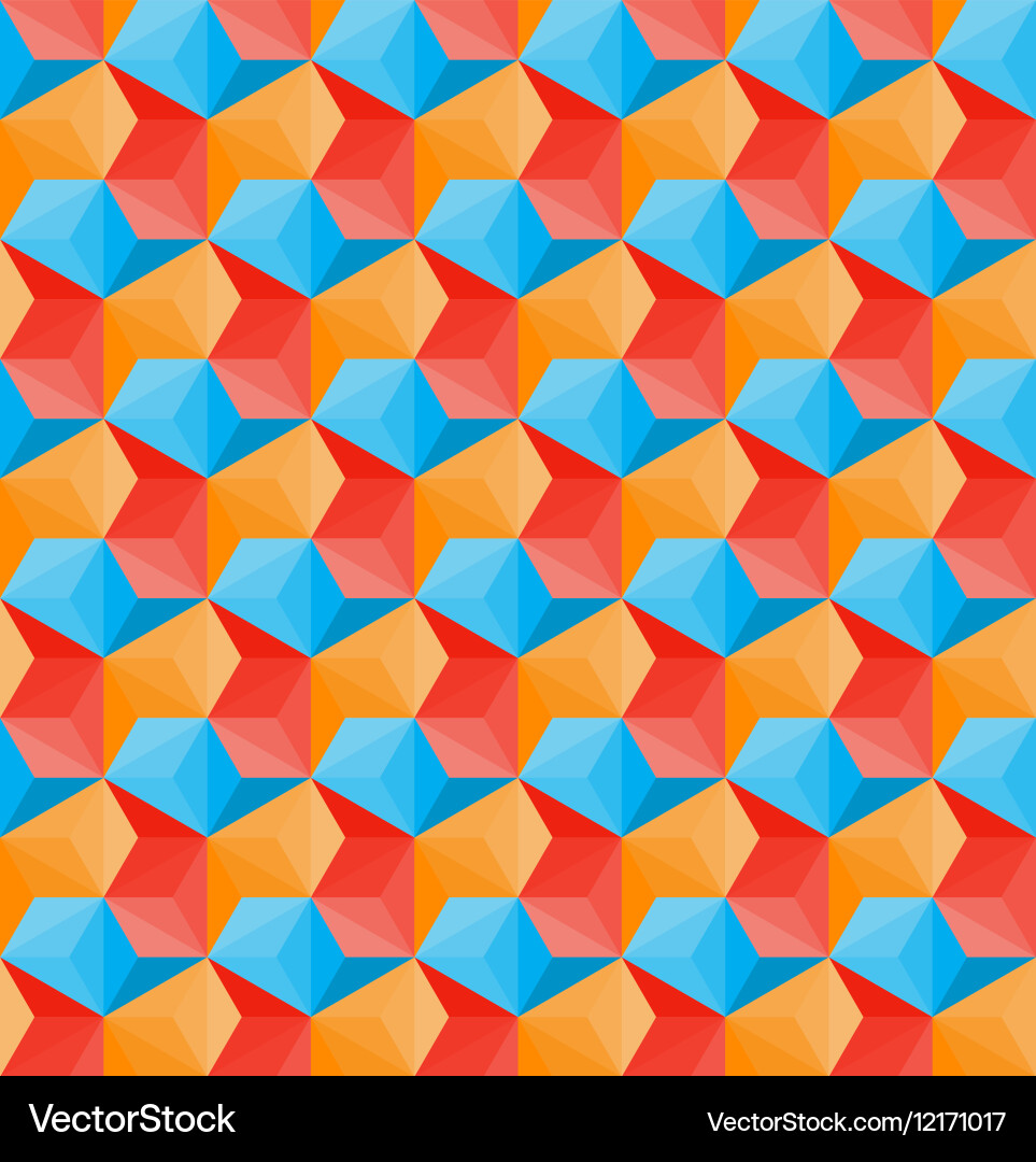 Hexagonal Red and Blue Pattern Royalty Free Vector Image