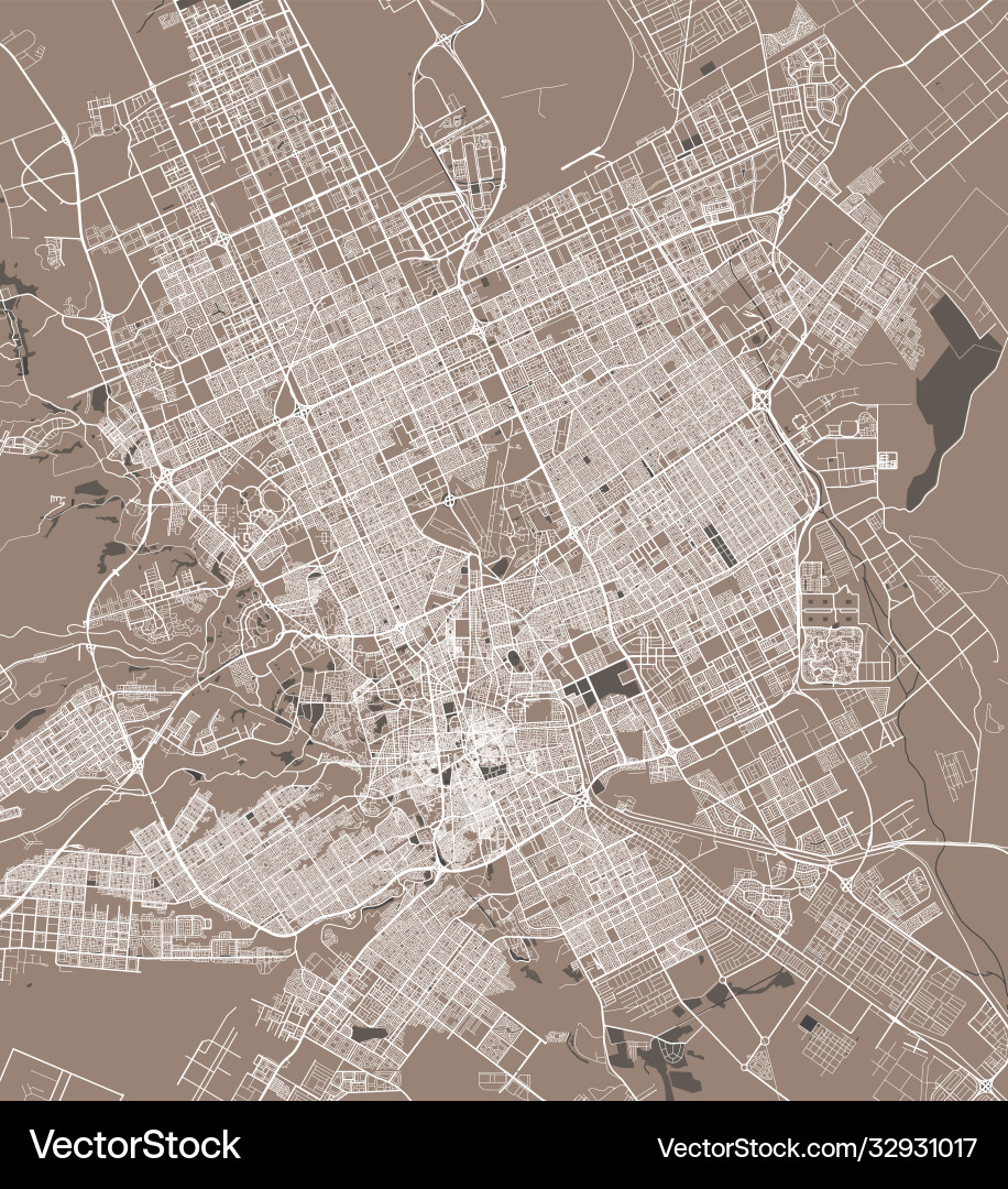 Riyadh City Map, Saudi Arabia Royalty Free Vector Image