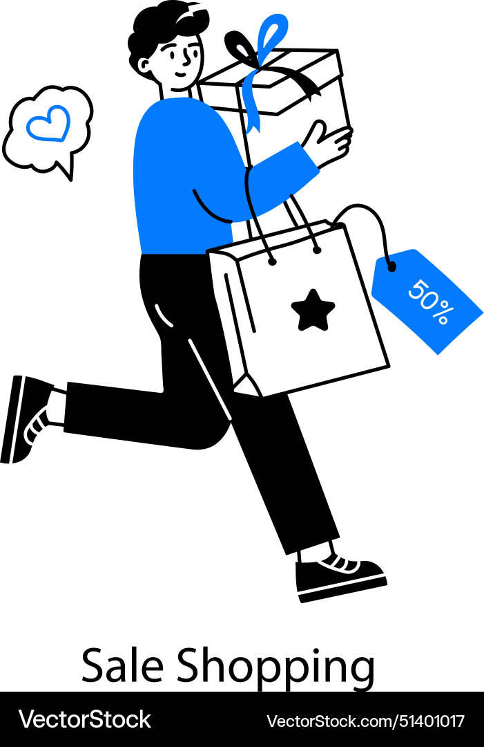 Sale shopping Royalty Free Vector Image - VectorStock