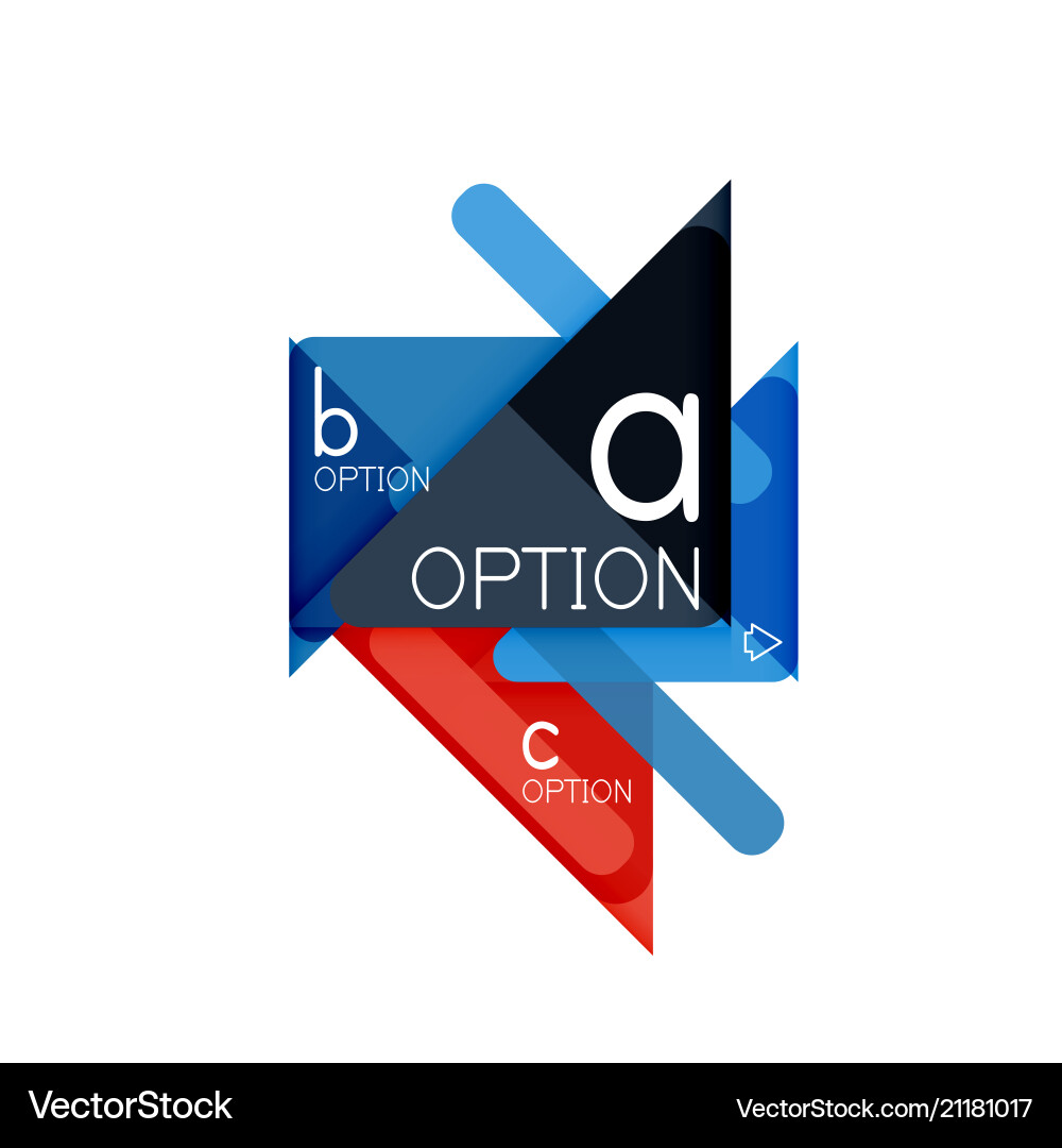 Triangle data visualization design option Vector Image