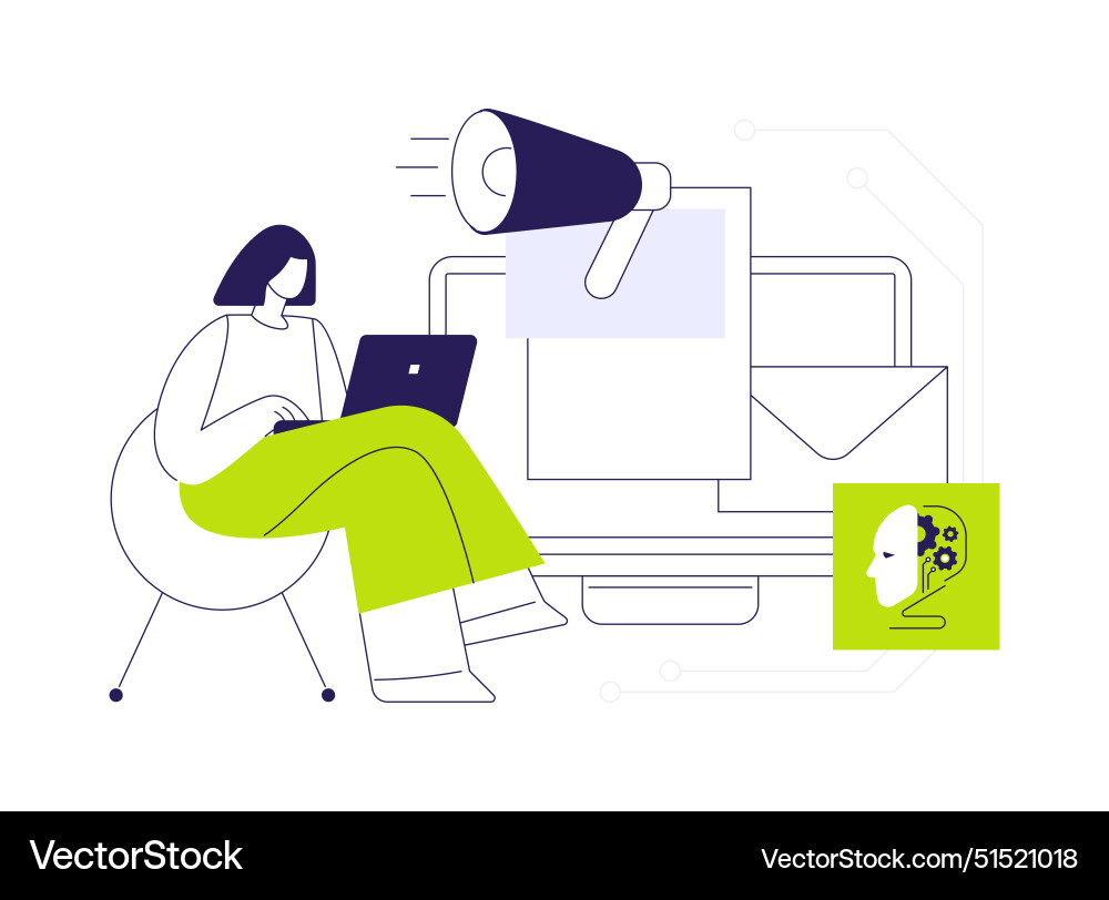 Ai-personalized marketing messaging abstract Vector Image