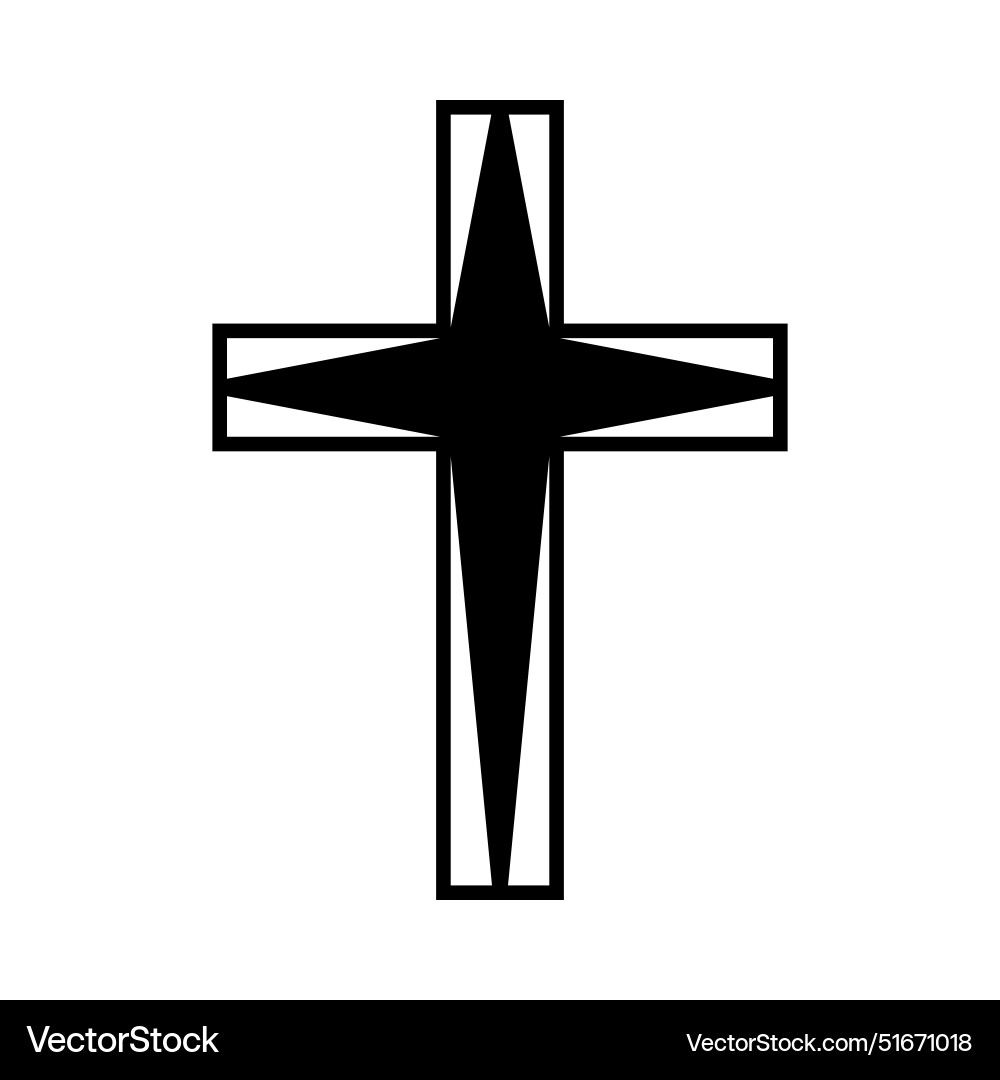 Christian cross icon symbol shape design Vector Image