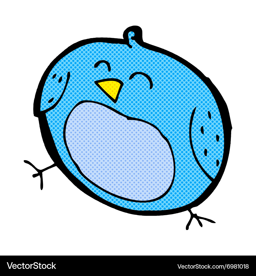 Comic cartoon bird Royalty Free Vector Image - VectorStock