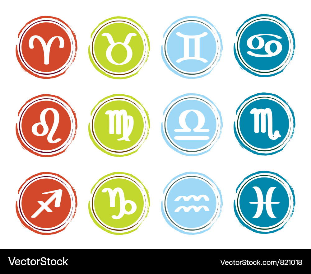 Horoscope zodiac signs Royalty Free Vector Image