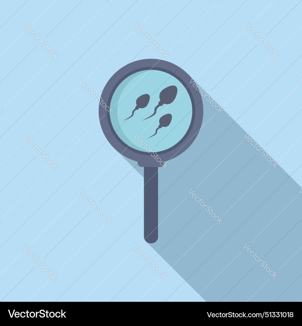 Magnified sperm on blue background Royalty Free Vector Image